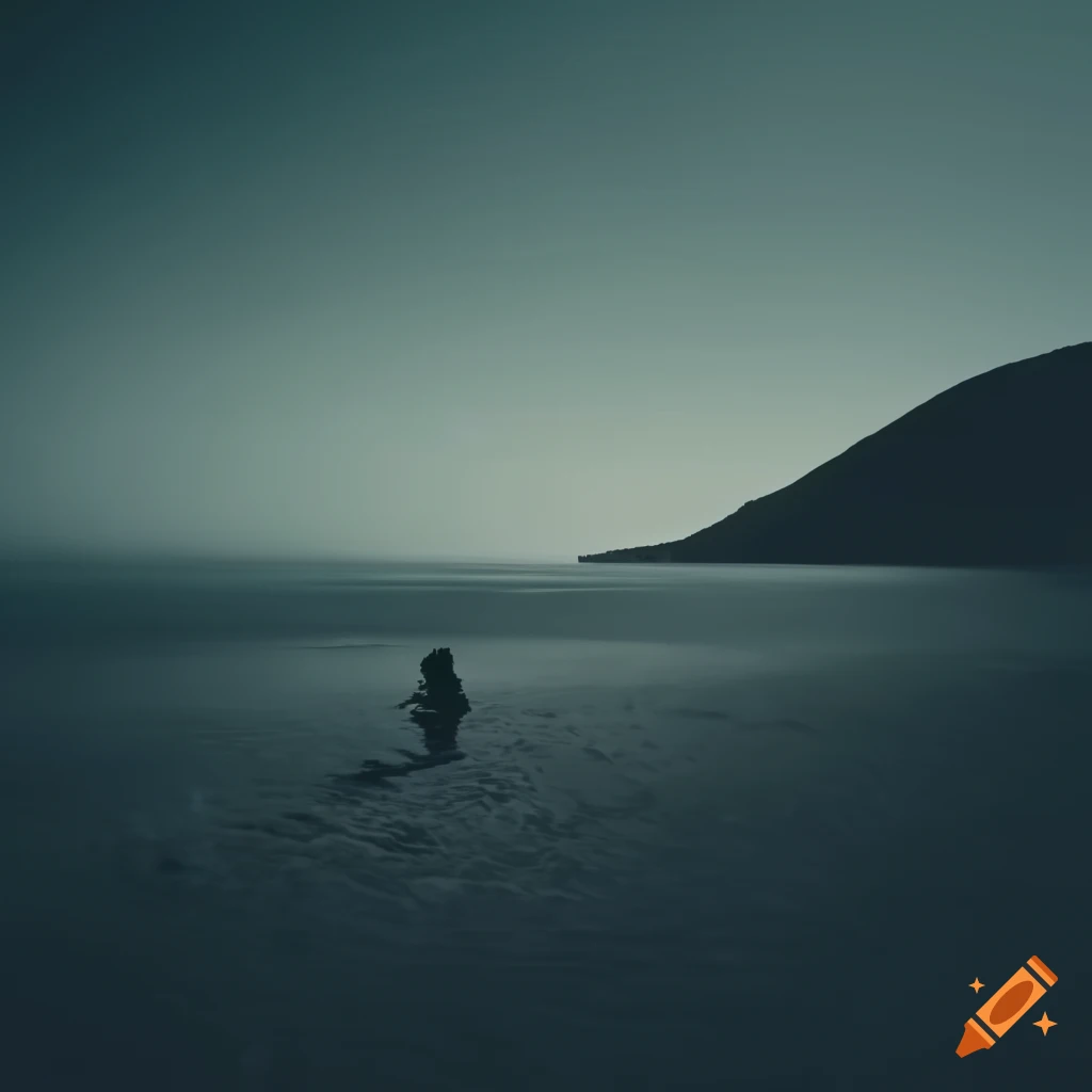 Barren coast landscape on Craiyon