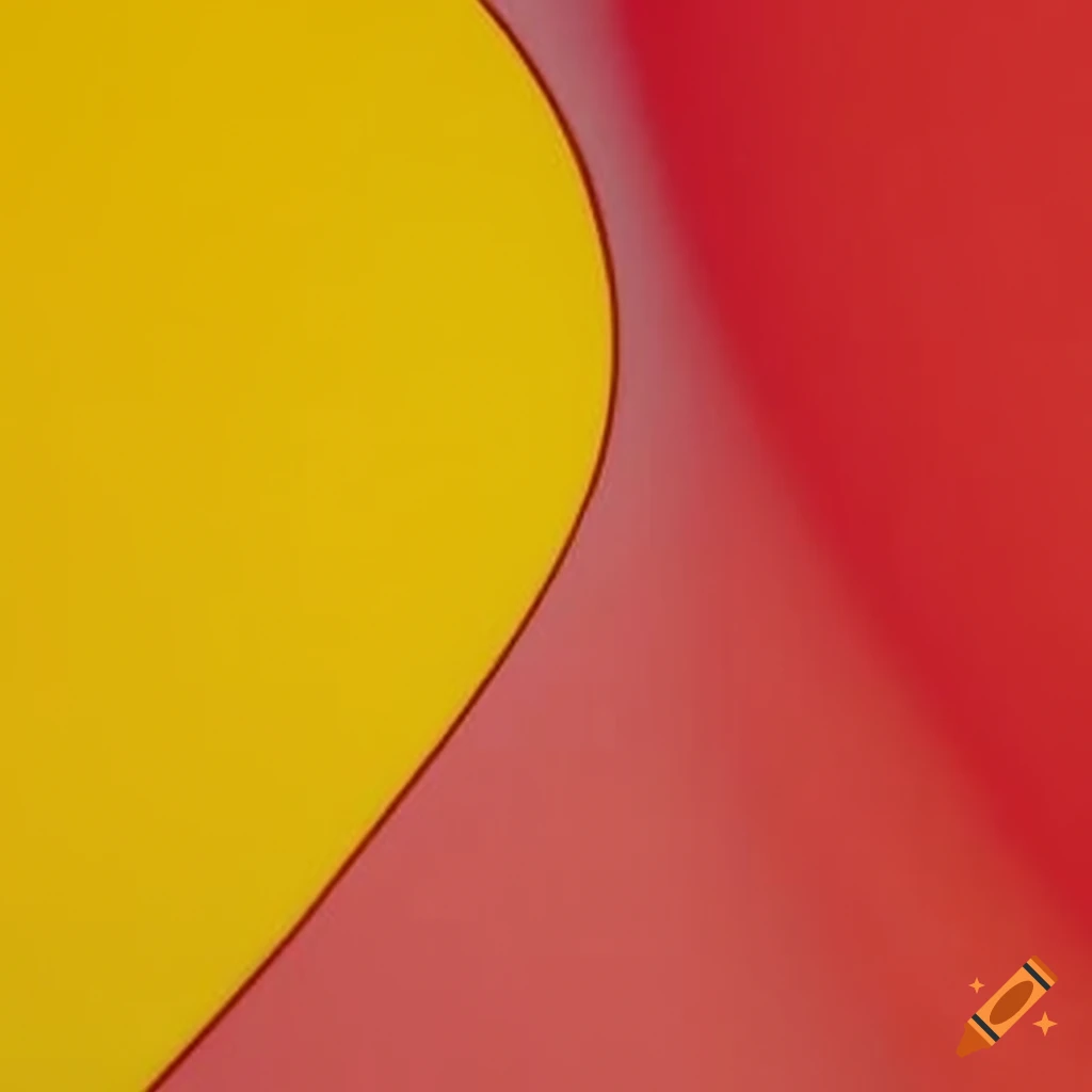 Half red, half yellow on Craiyon