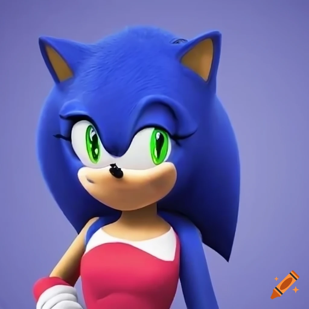 Female sonic the hedgehog and amy sharing fashion tips on Craiyon