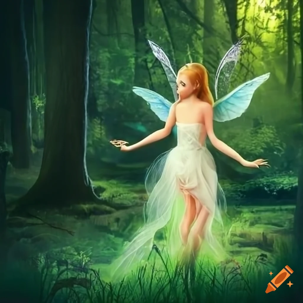 Enchanting fairy in the forest on Craiyon