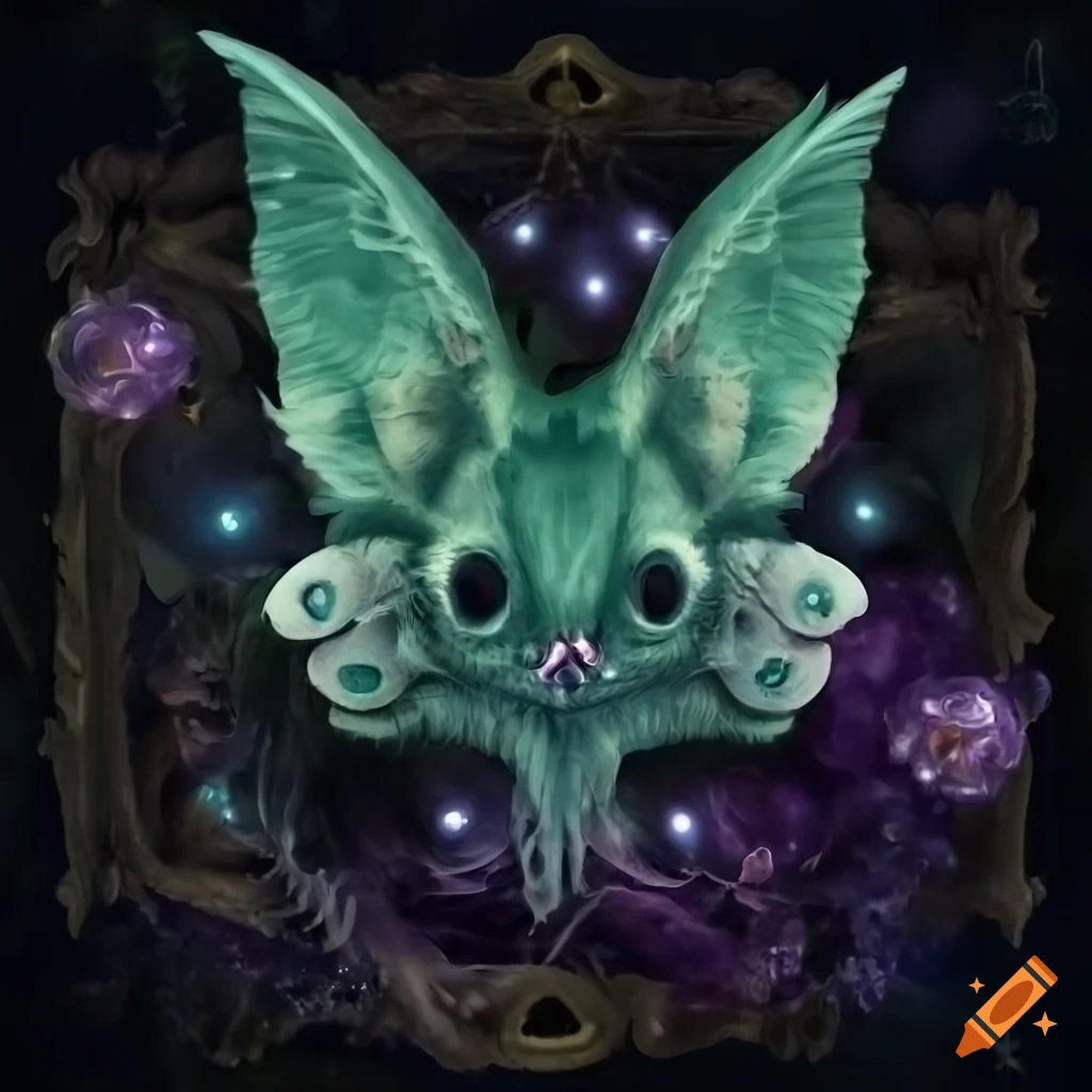 High resolution photo of a cute whimsical winged alchemy creature on ...