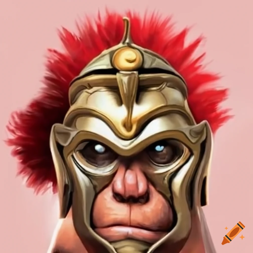 Humorous depiction of a gladiator on Craiyon