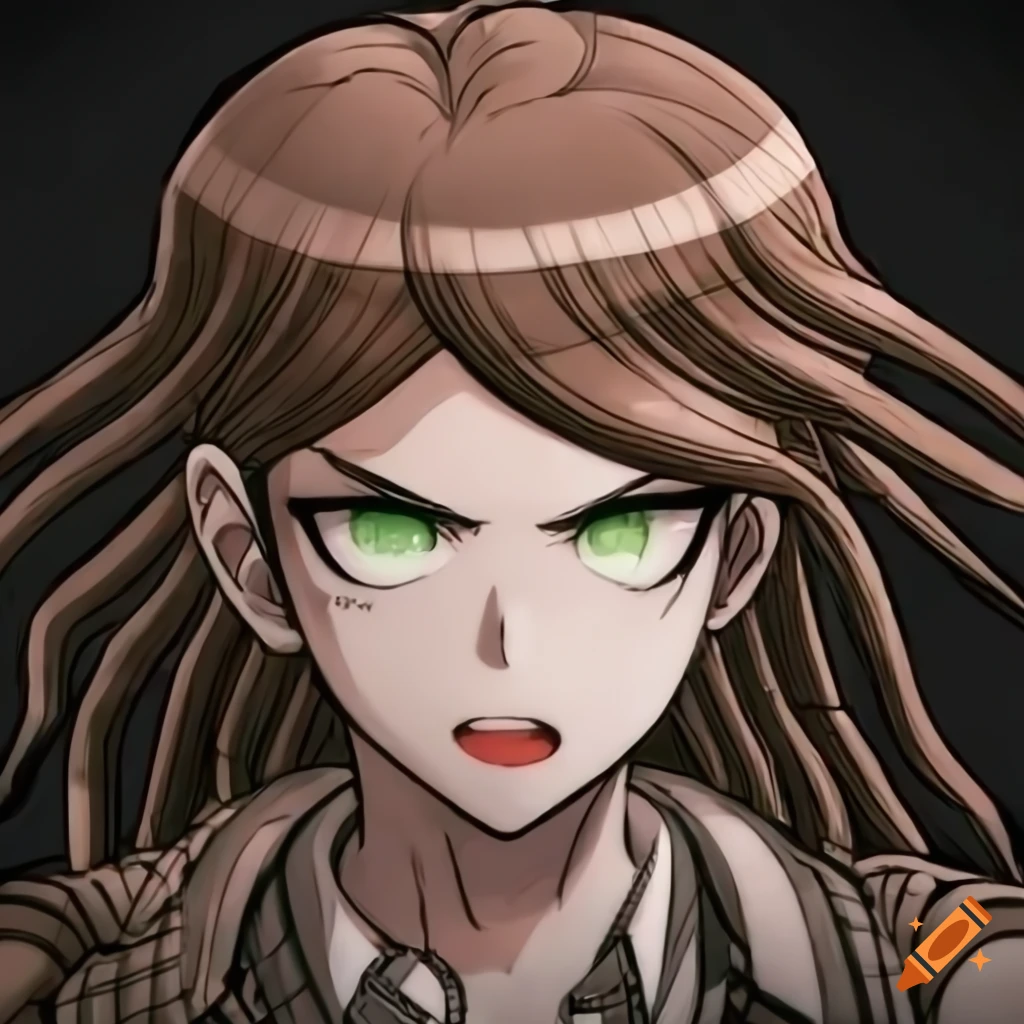 Smug-looking male character with brown hair and green eyes on Craiyon