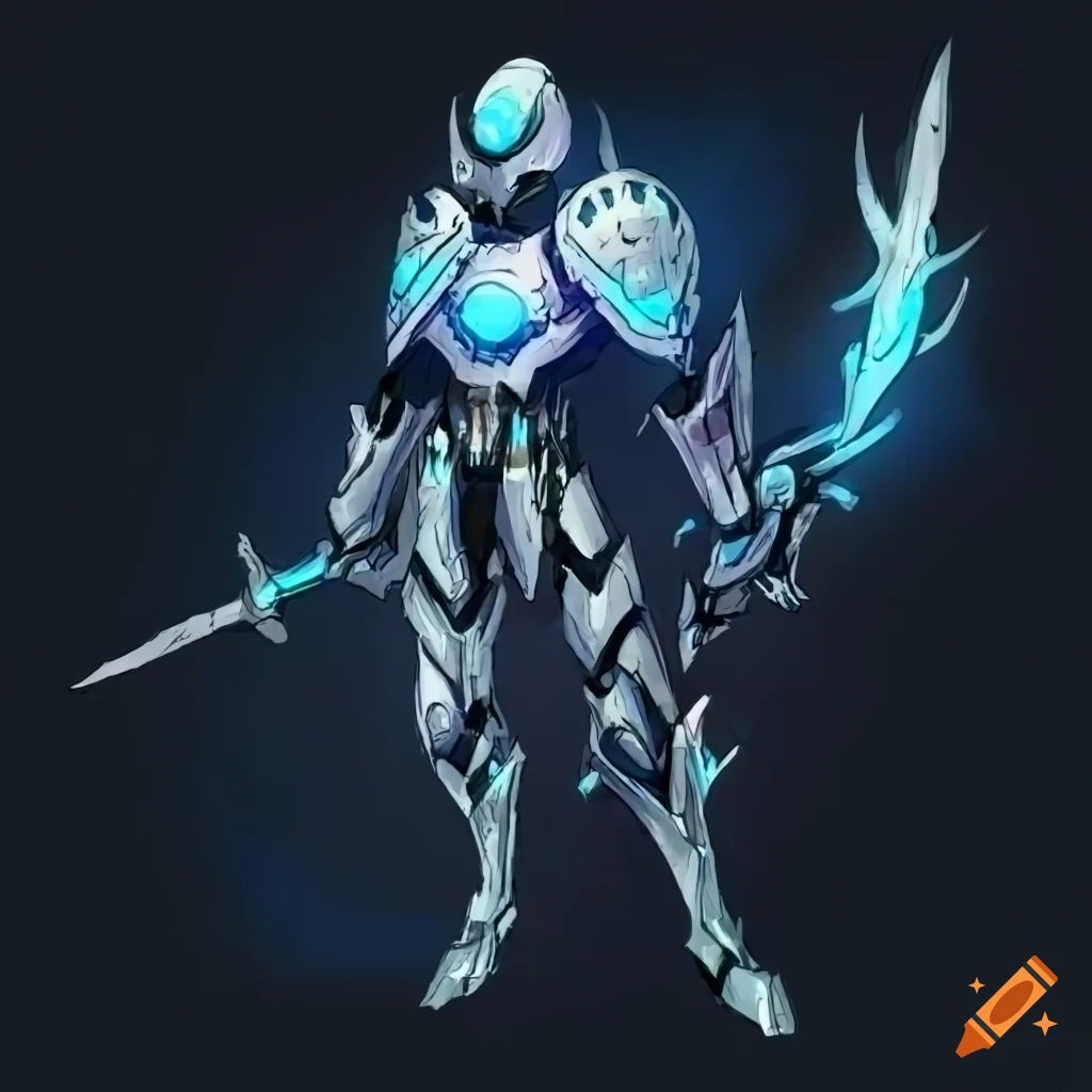 Cosmic space knight in astral armor with anime style weapons on Craiyon