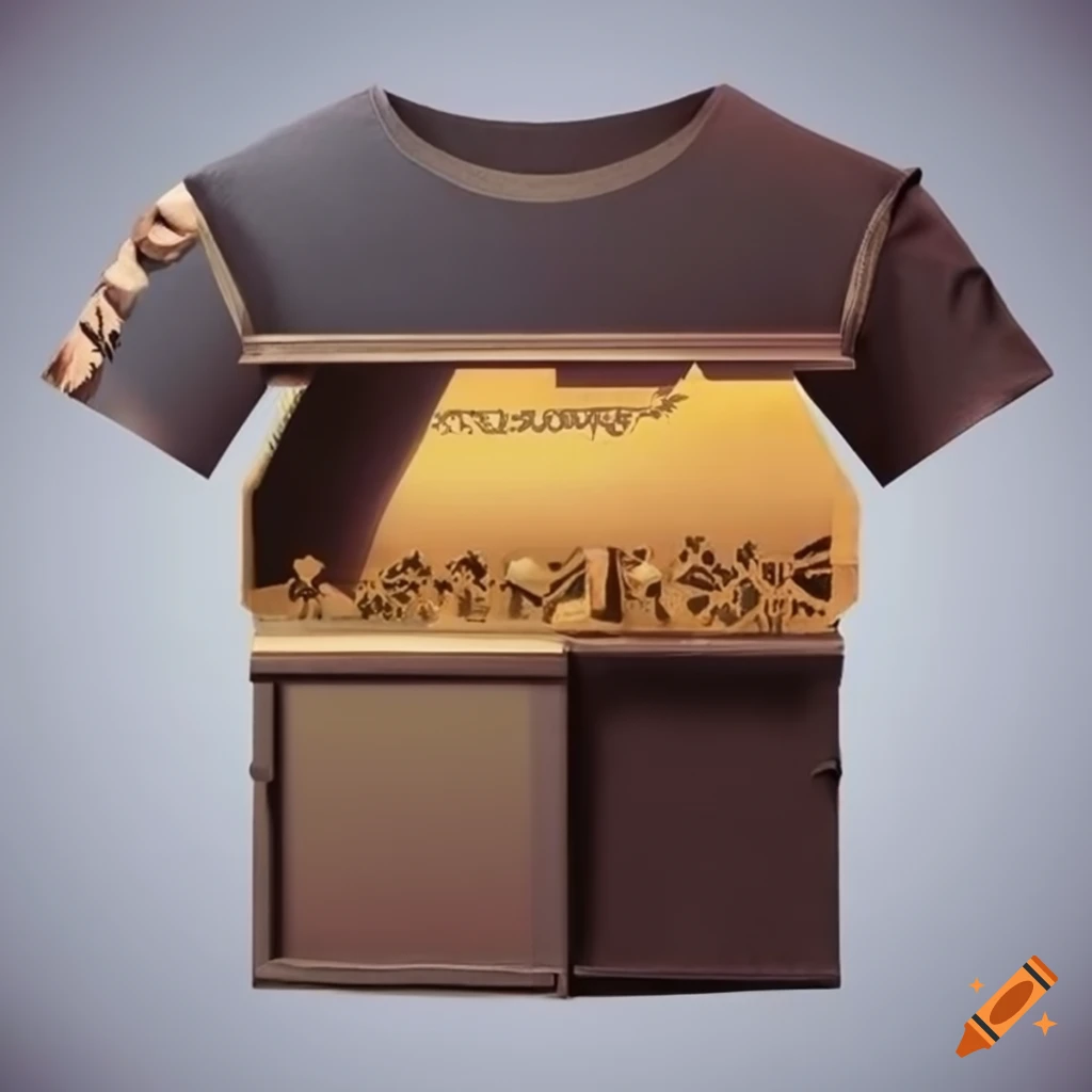 T-shirt with text treasure box on Craiyon