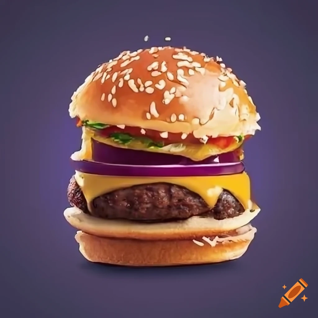 Expensive gourmet burger with premium ingredients on Craiyon