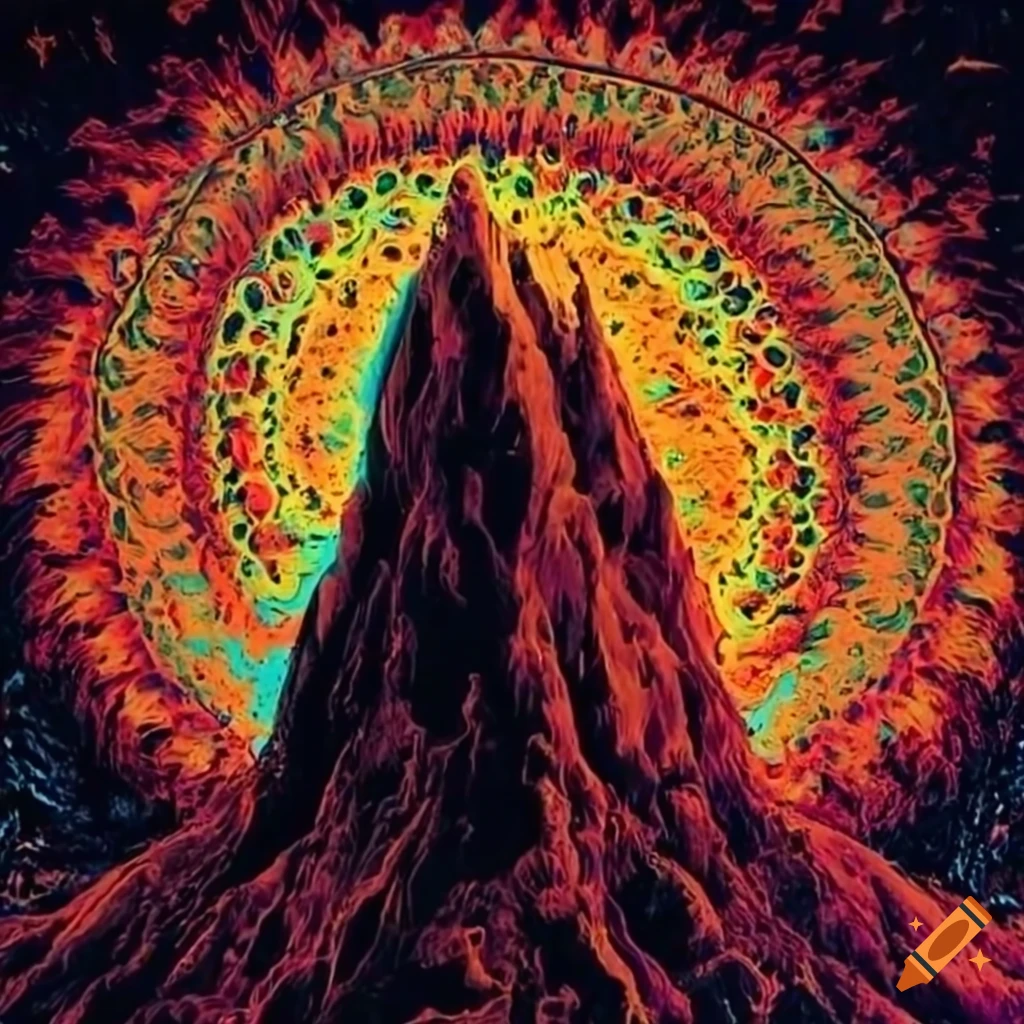 Vibrant fires of mount doom on Craiyon