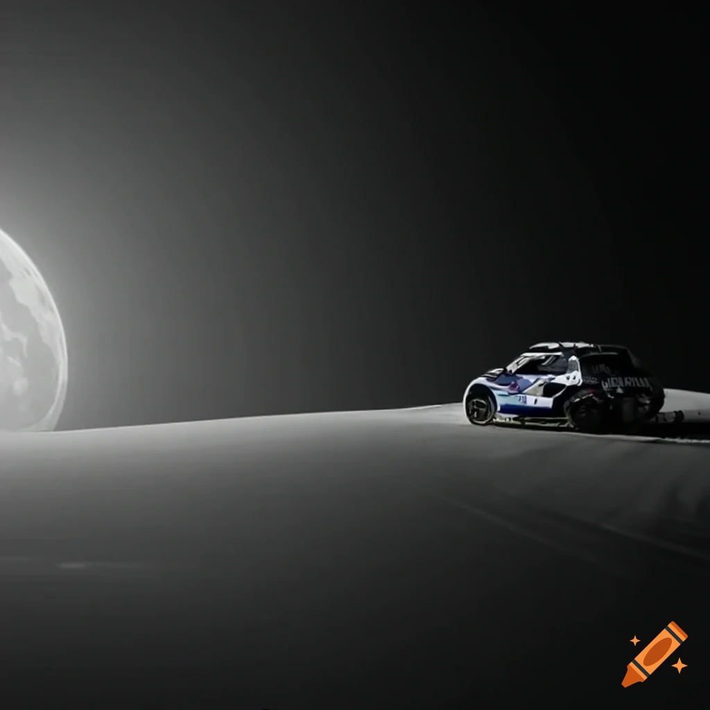 WRC Rally racing event on the moon on Craiyon