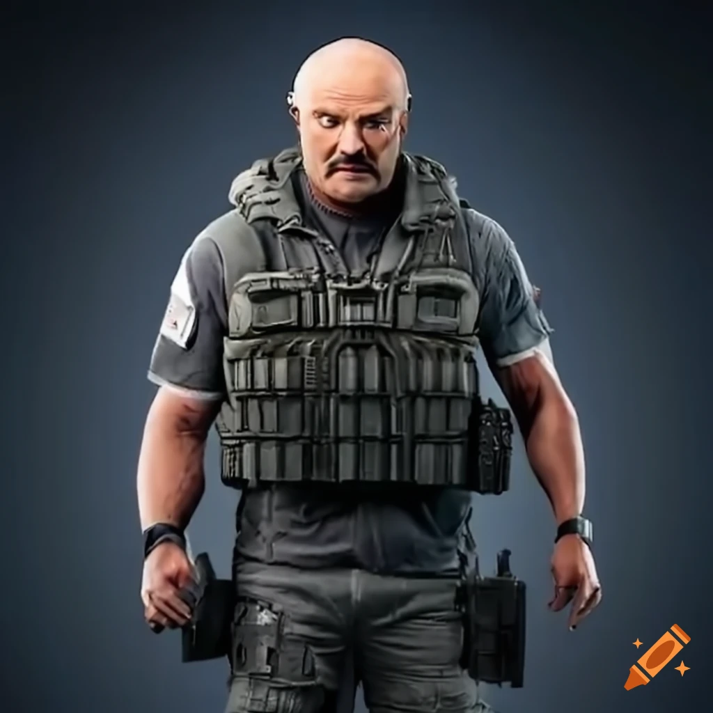 Dr. phil as an operator in rainbow six siege on Craiyon