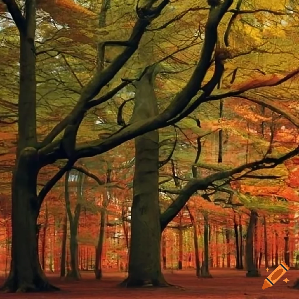 Diverse trees in a natural setting on Craiyon