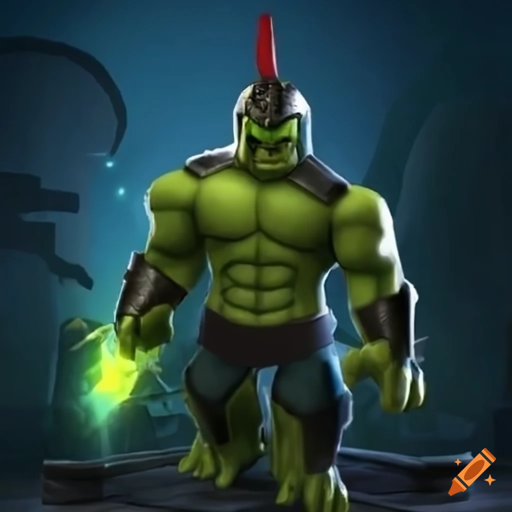 Gladiator hulk in sakaar arena background on Craiyon