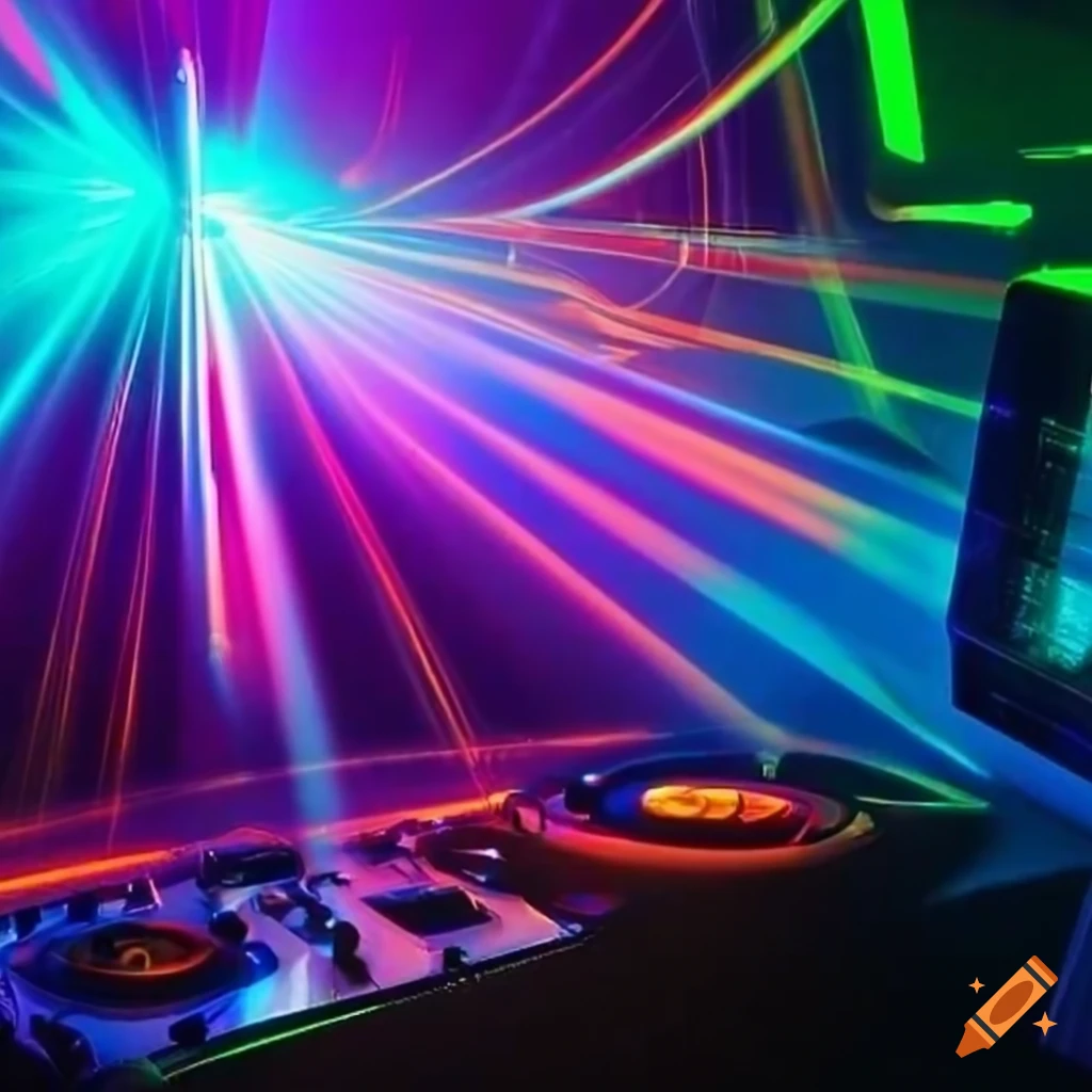 Laser discotheque on Craiyon