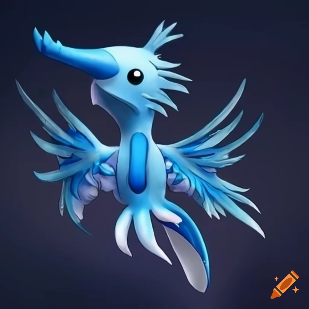 Blue Glaucus inspired Pokemon creature on Craiyon