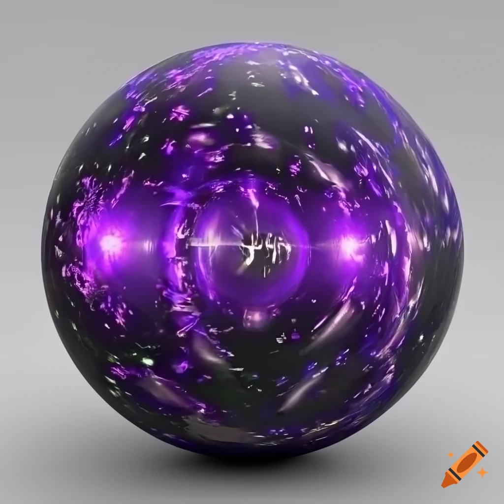 Sphere surrounded by thick darkness with distant stars or light sources ...