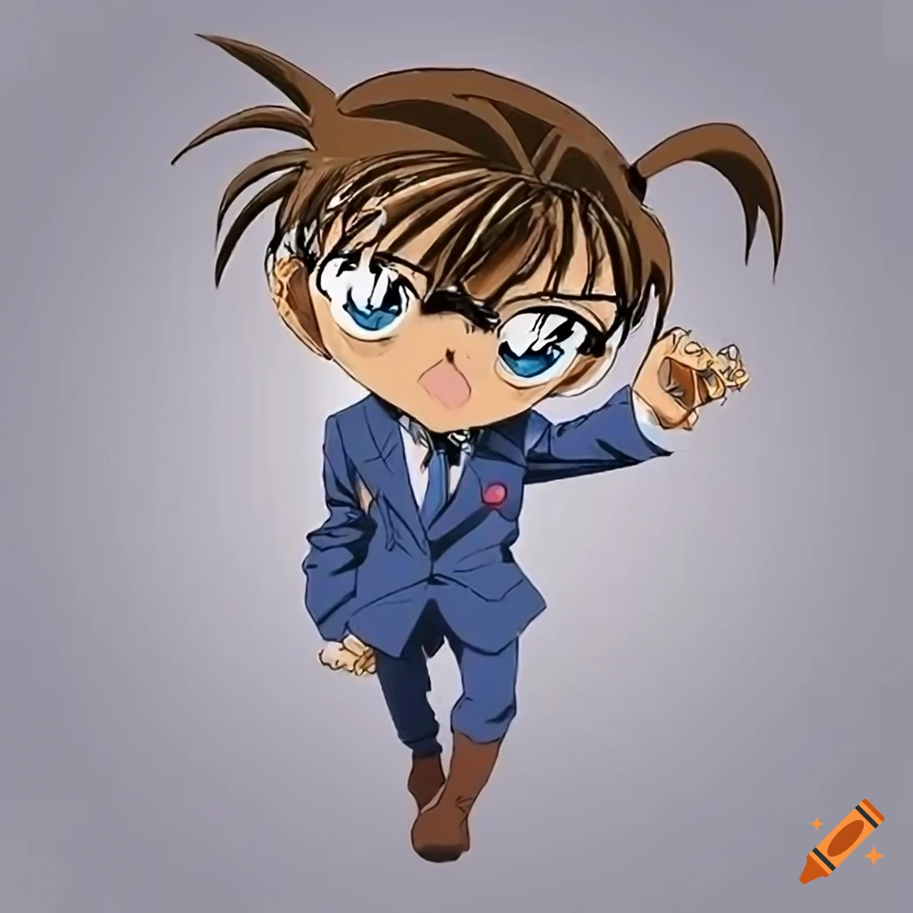 Ai haibara from detective conan manga series with a weapon on Craiyon