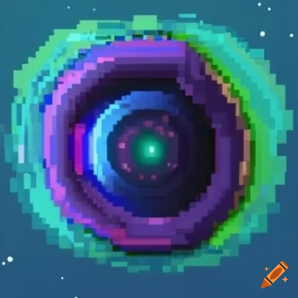 Pixelated icon of internet explorer symbolizing a portal to infinite ...