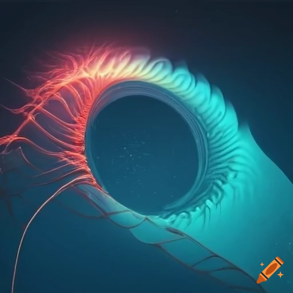 Artistic representation of wave and particle interaction on Craiyon