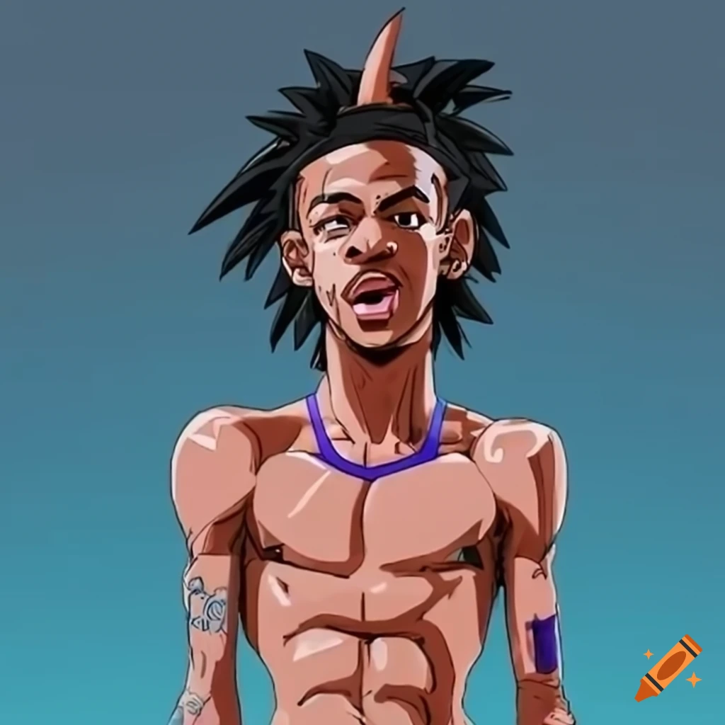 Nba player ja morant transforming into buu from dragon ball z on Craiyon