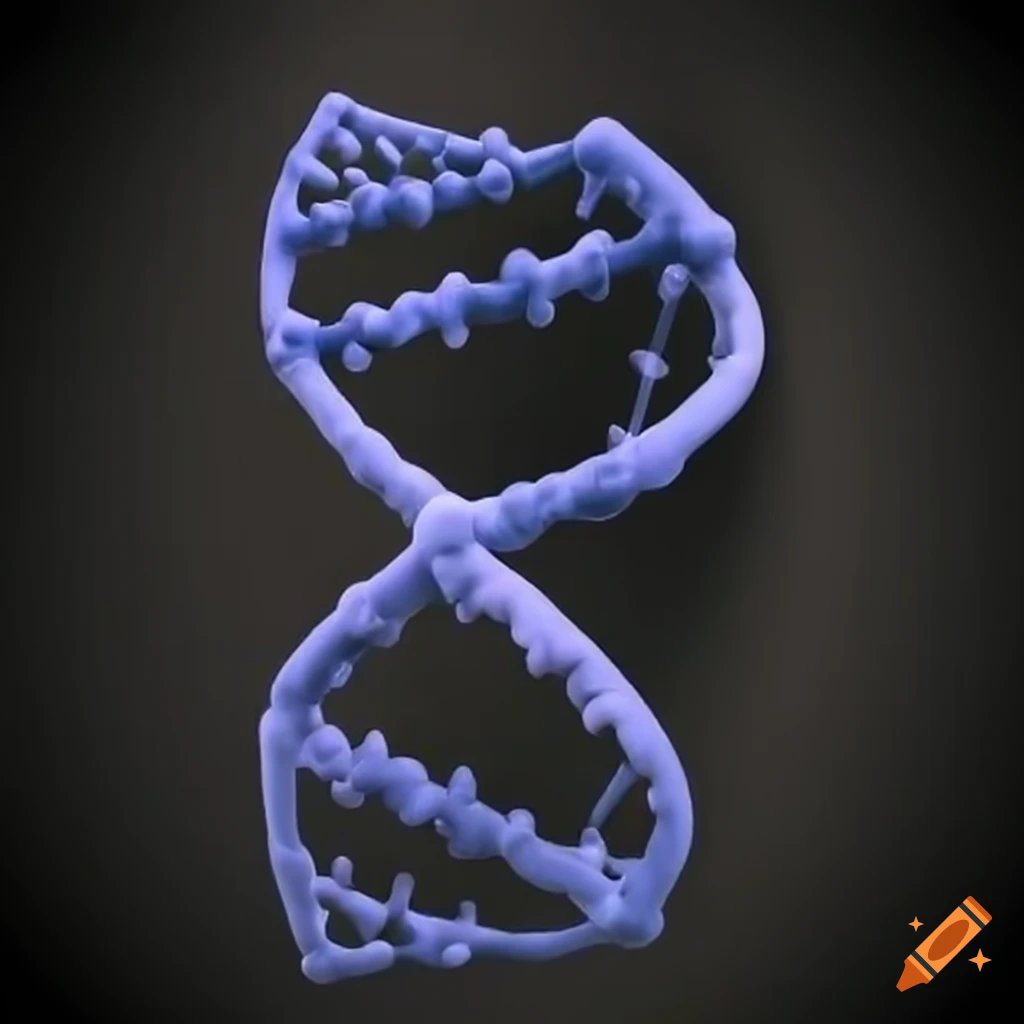 Realistic dna molecule model on Craiyon