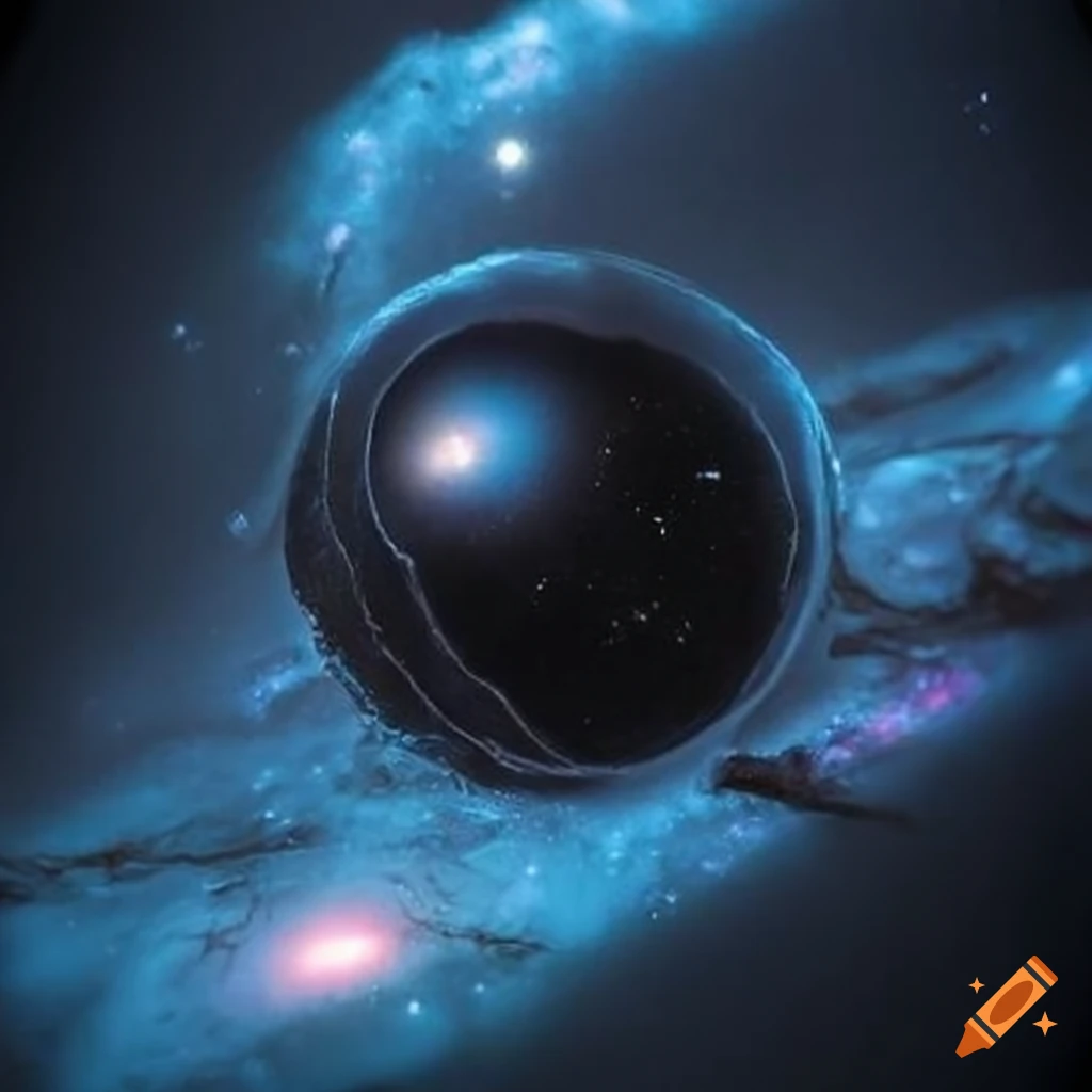 Black obsidian protection galaxy on Craiyon