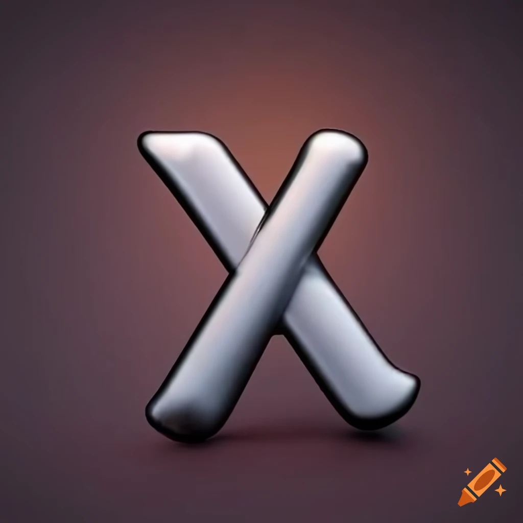Letter x in bold font on Craiyon