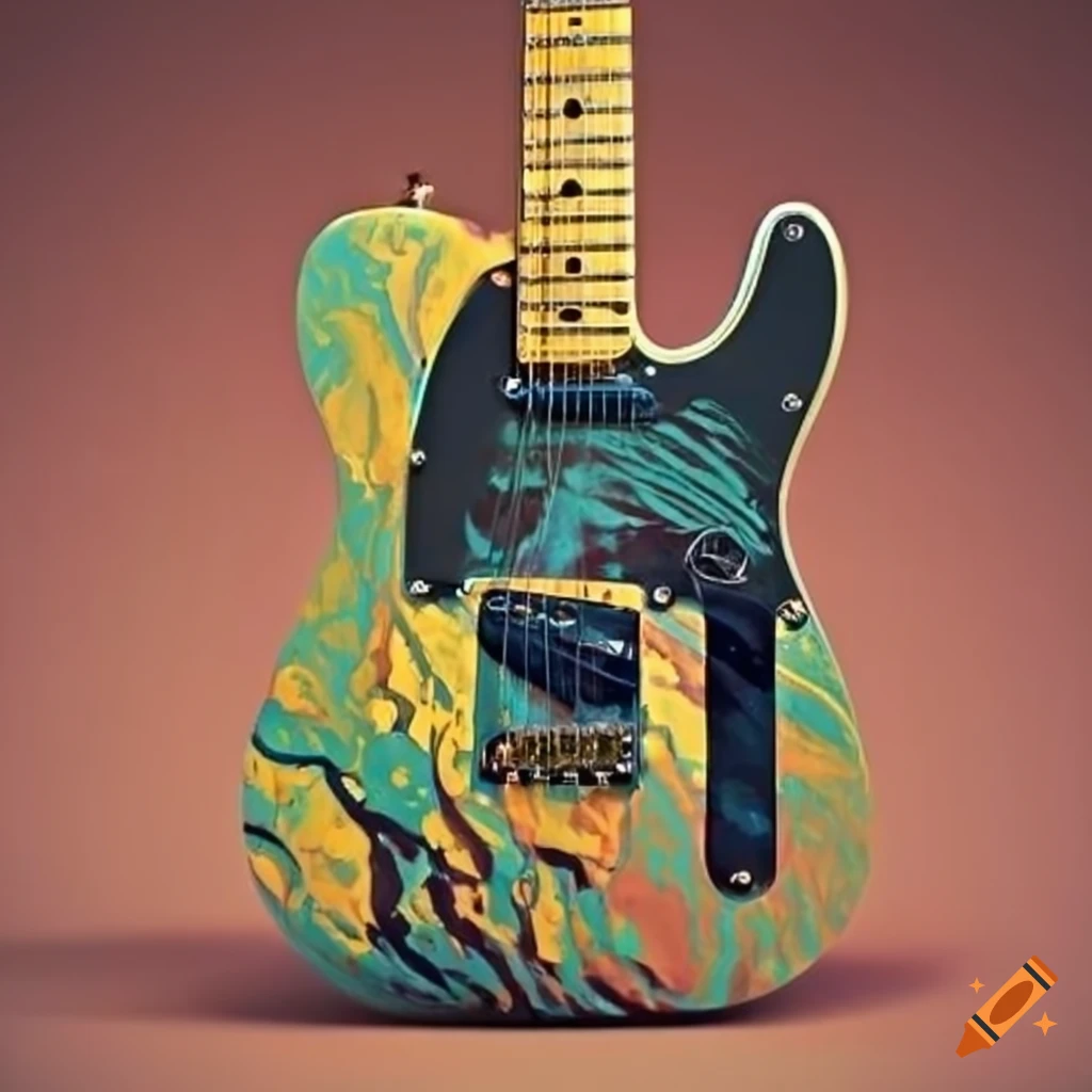 Hydro dipped telecaster guitar on Craiyon