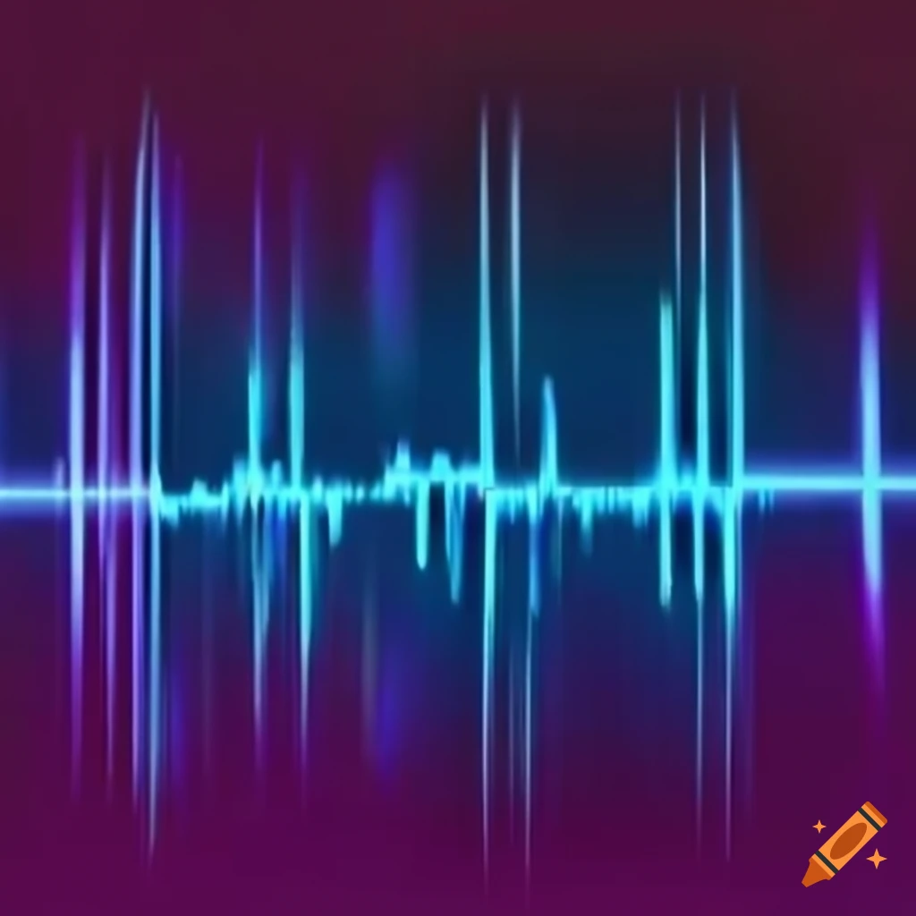 Neon sound wave pattern in fibonacci sequences on Craiyon