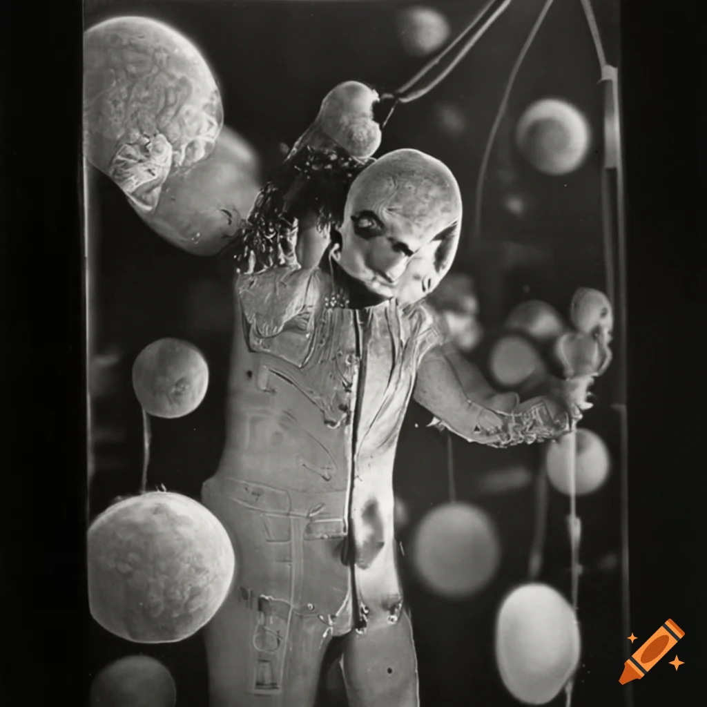 Sci-fi art depicting germs and viruses engaged in combat on Craiyon