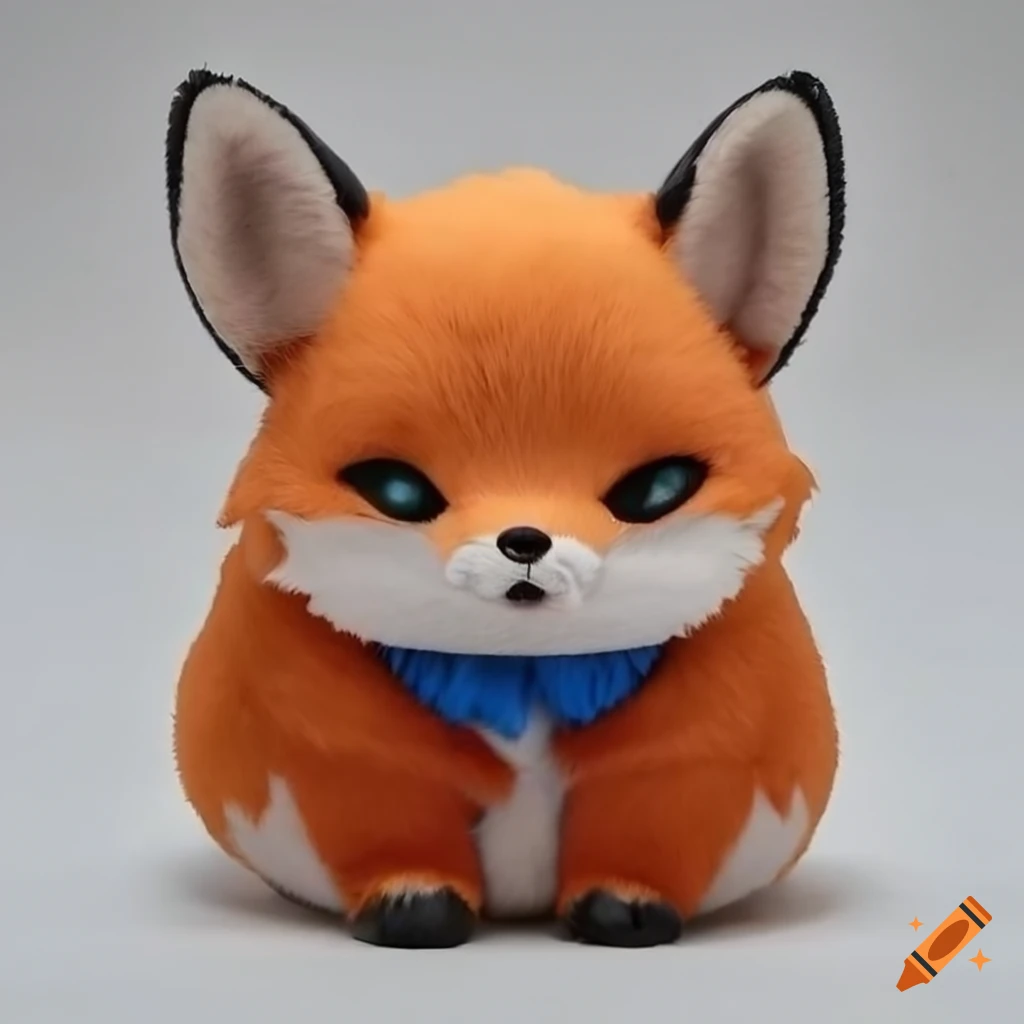 Chonky little fox with adorable shiny anime eyes on Craiyon