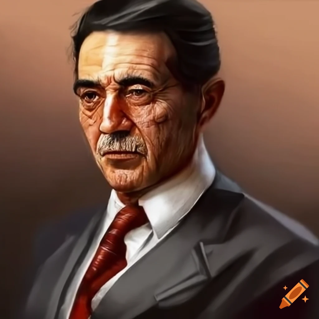 Portrait of an older mafia don on Craiyon