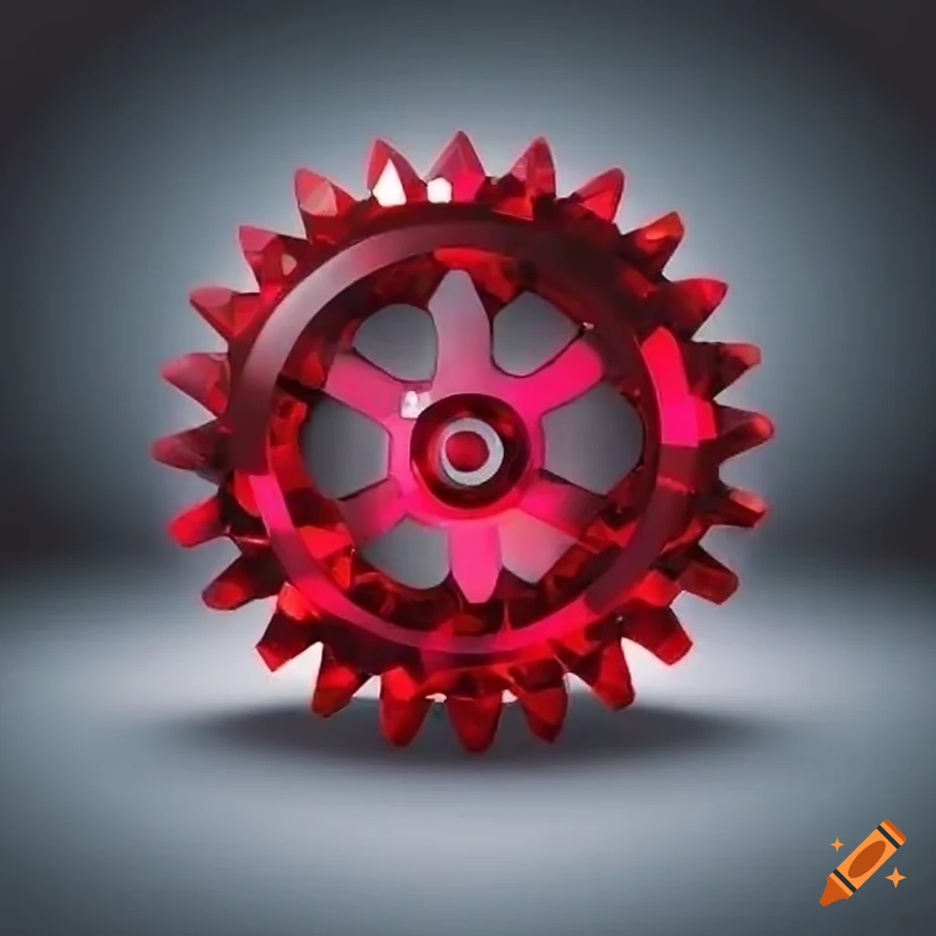 Ruby gear wheel on Craiyon