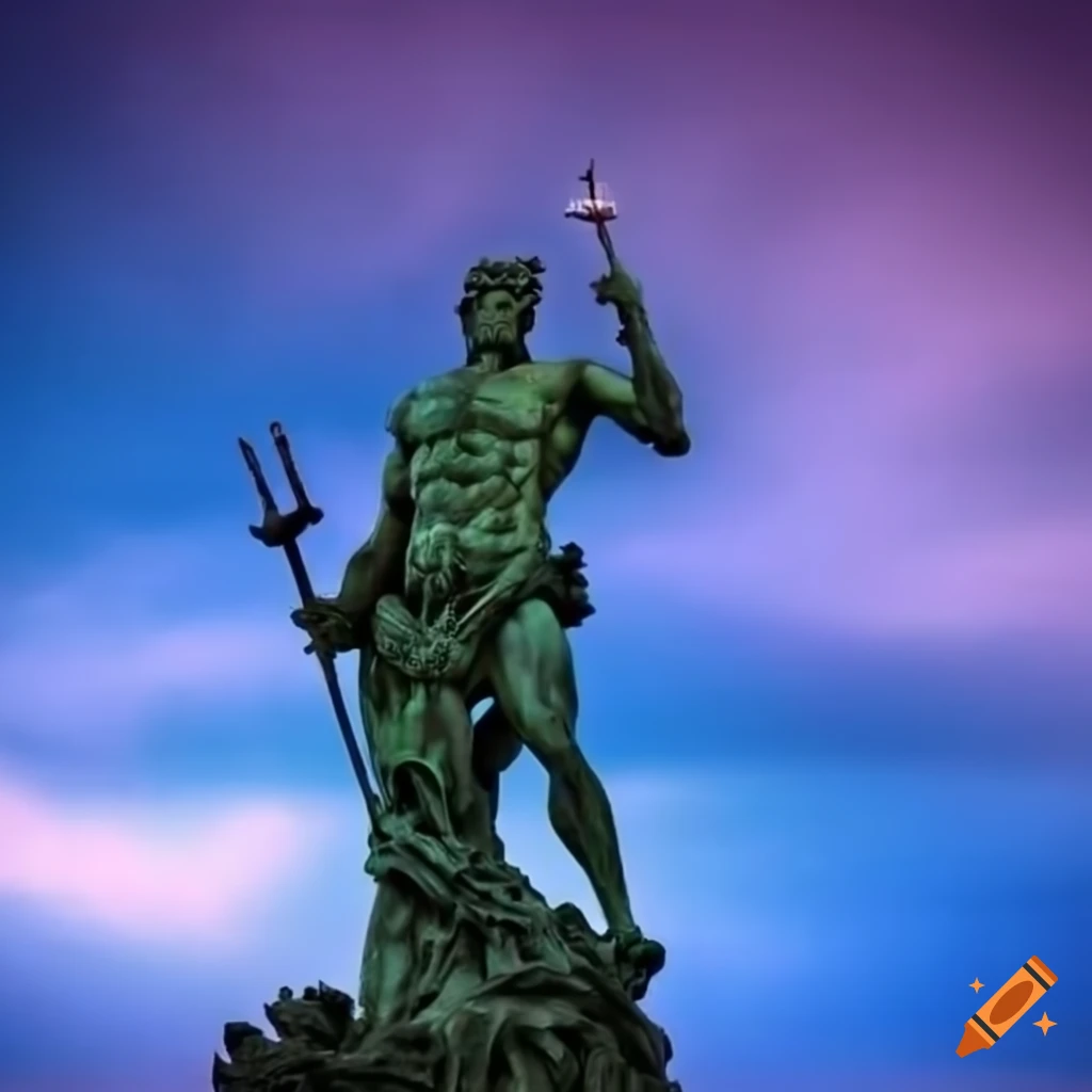 Statue of poseidon on Craiyon