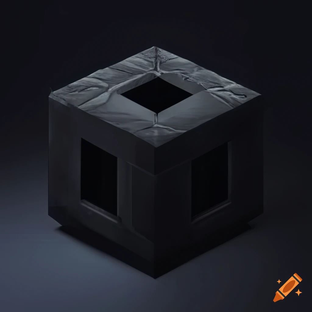 Dark cube on Craiyon