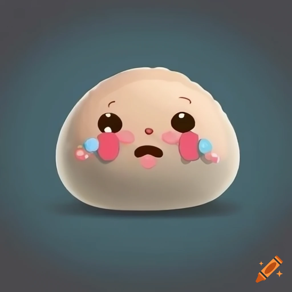 Cute crying dumpling on Craiyon