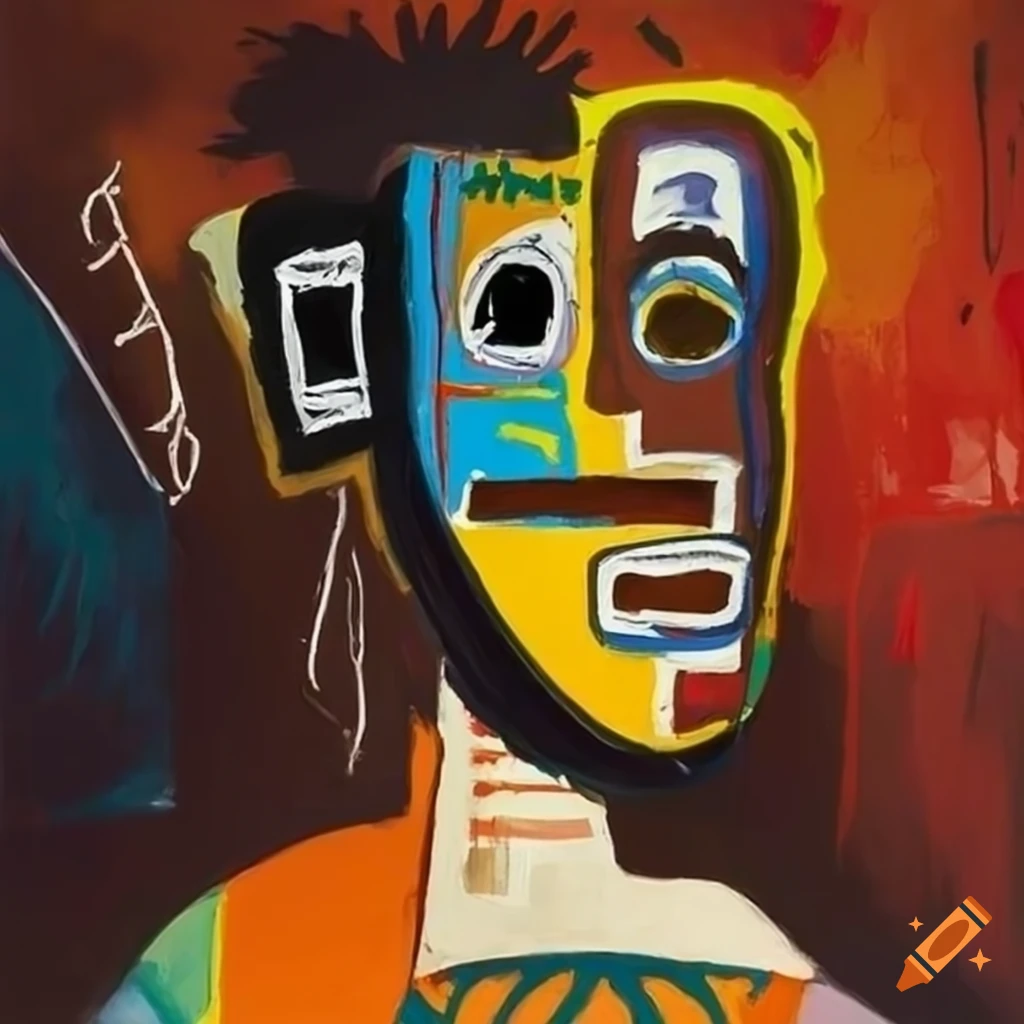 Full body artwork by iconic artists picasso and basquiat on Craiyon