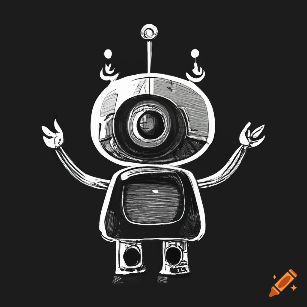 Cute confused robot on Craiyon