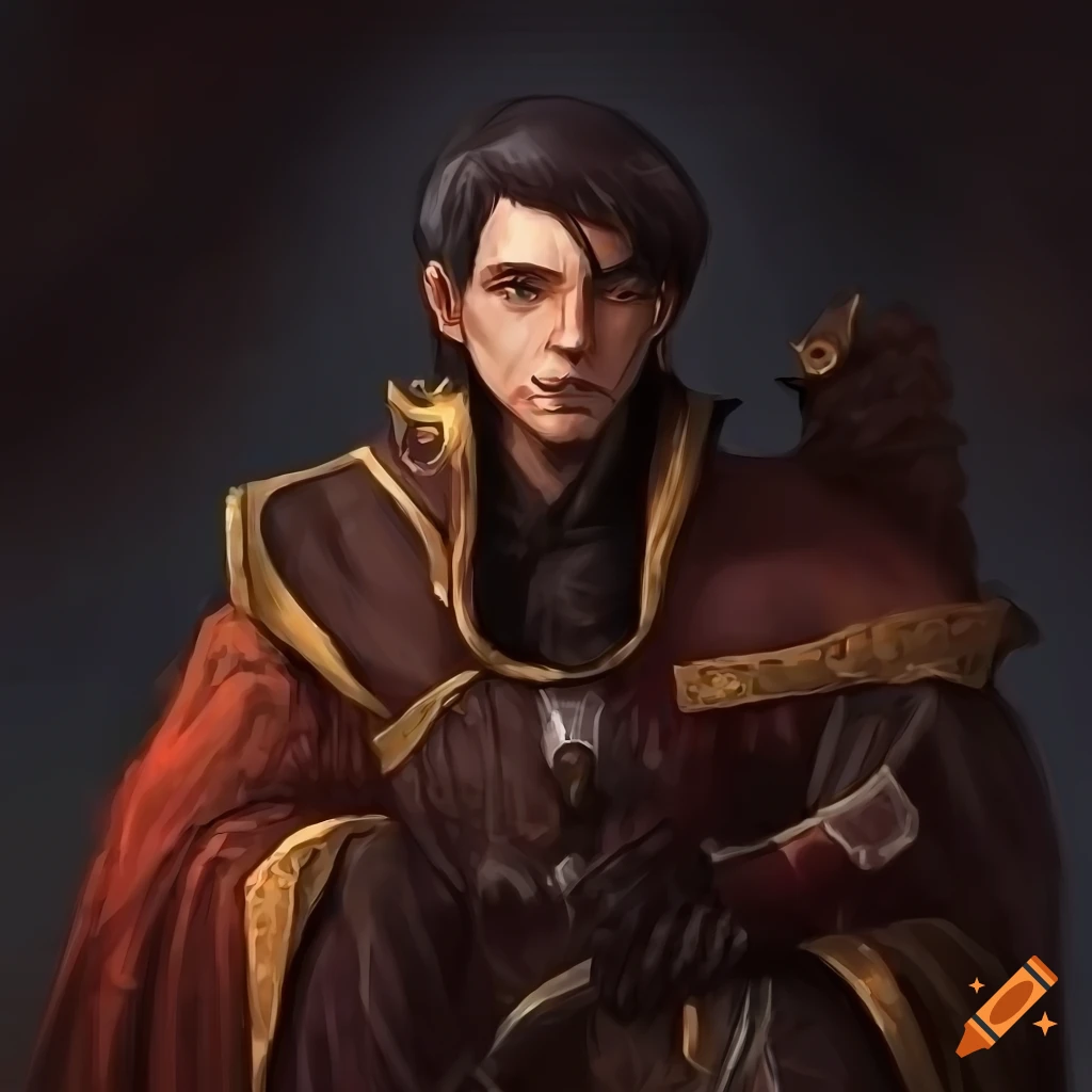 Male fox warlock cleric character in medieval fantasy setting on Craiyon