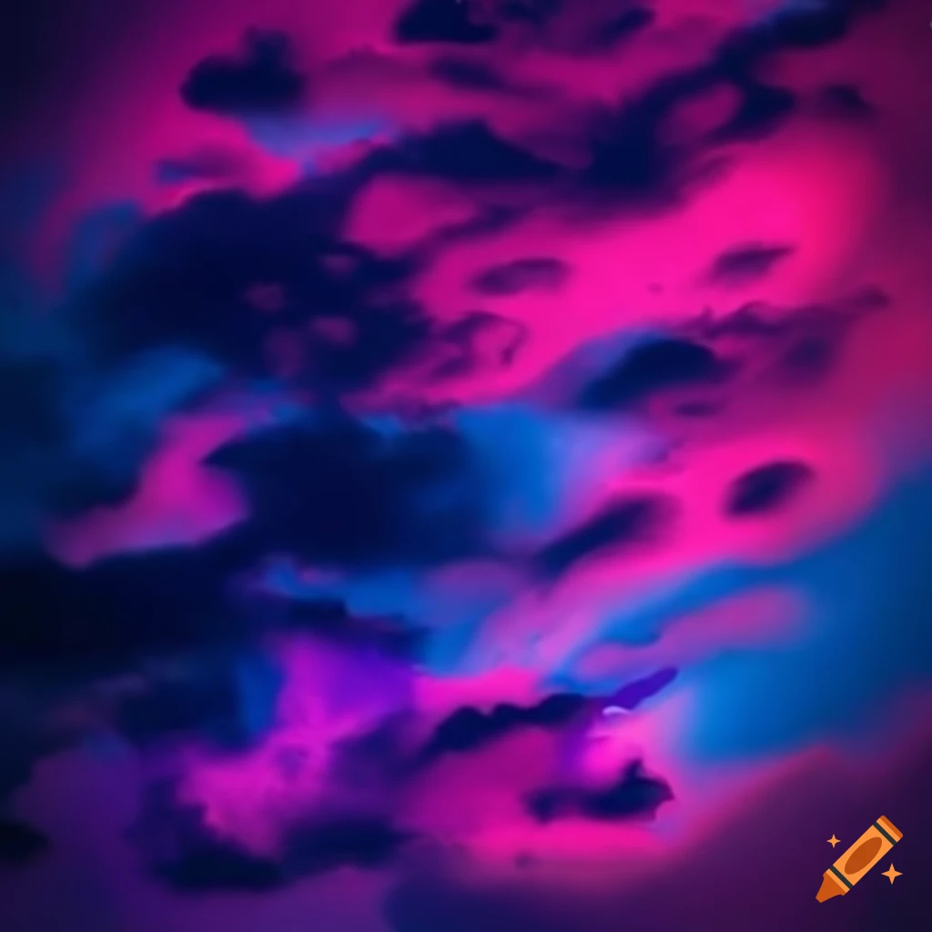 Neon cloud camouflage pattern on Craiyon