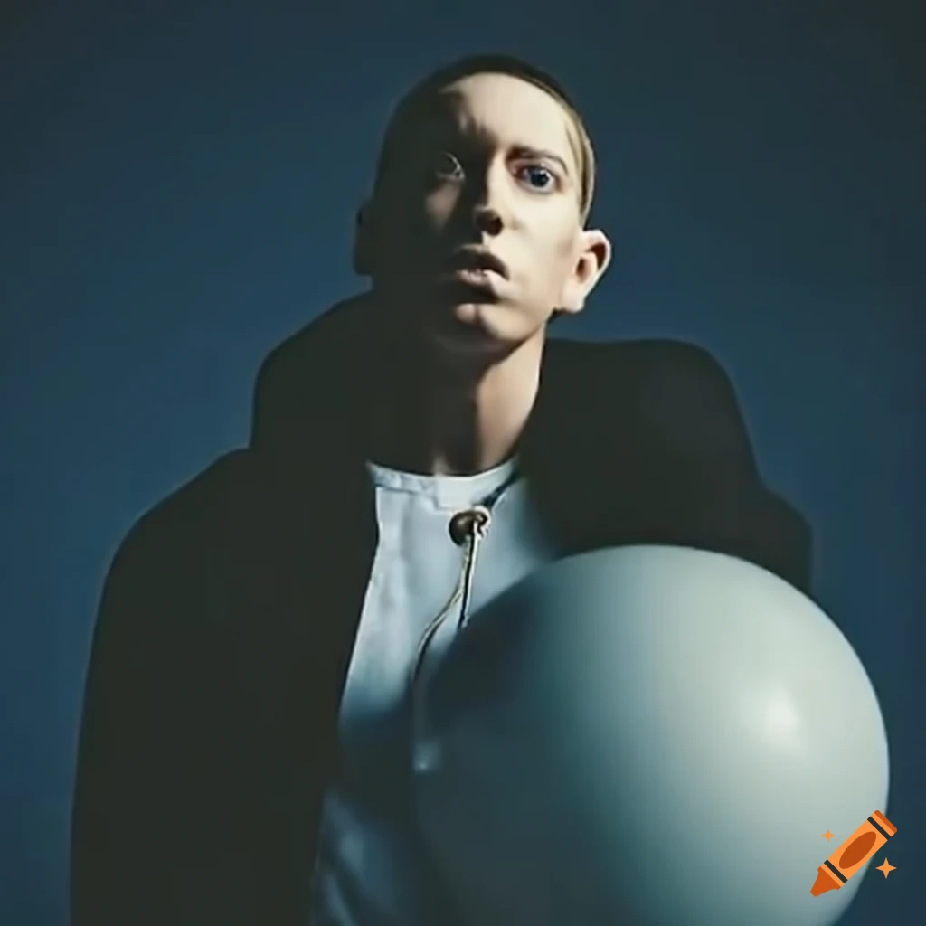 Eminem the rapper portrayed as an astronaut on Craiyon