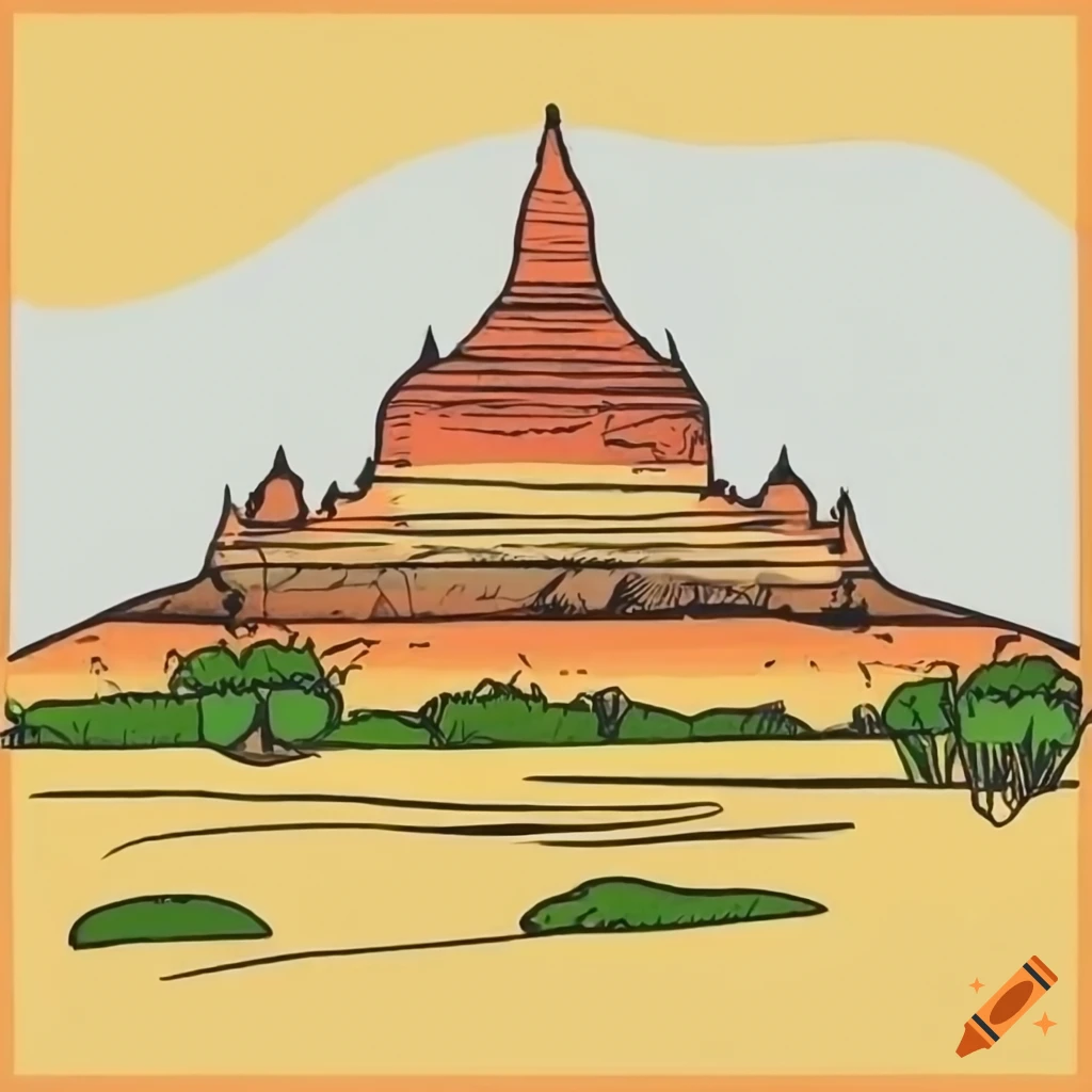 Bagan landscape in burma on Craiyon
