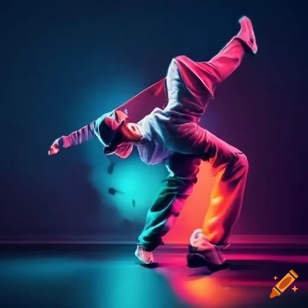 Cover page for a hip hop dancing project on Craiyon