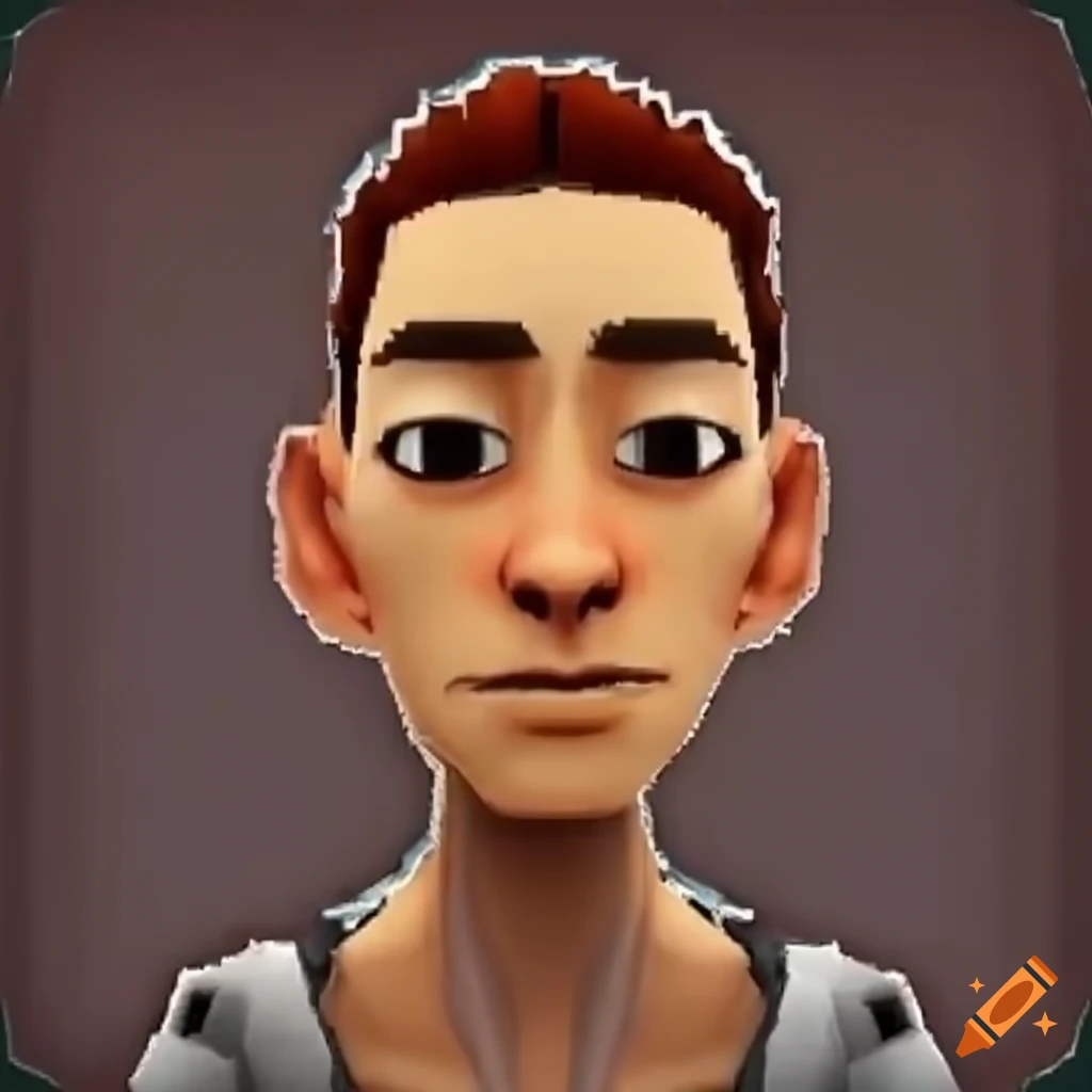 Face revealed of frank character from subway surfers on Craiyon