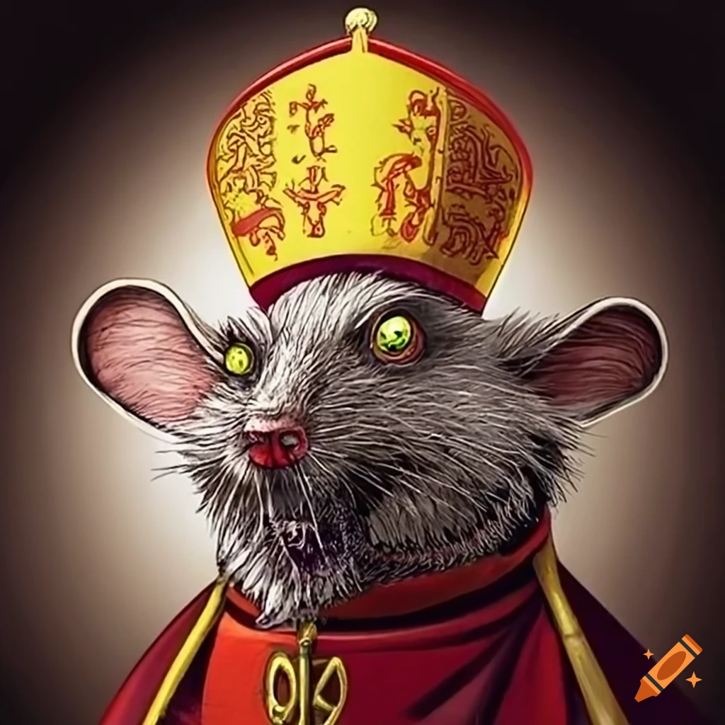 Rat with pope hat on Craiyon