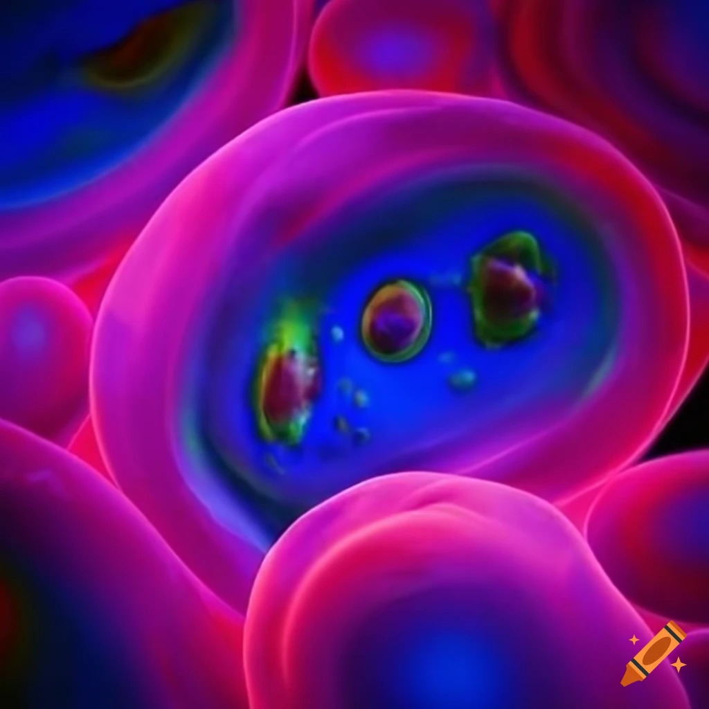 Bright colored cells on Craiyon