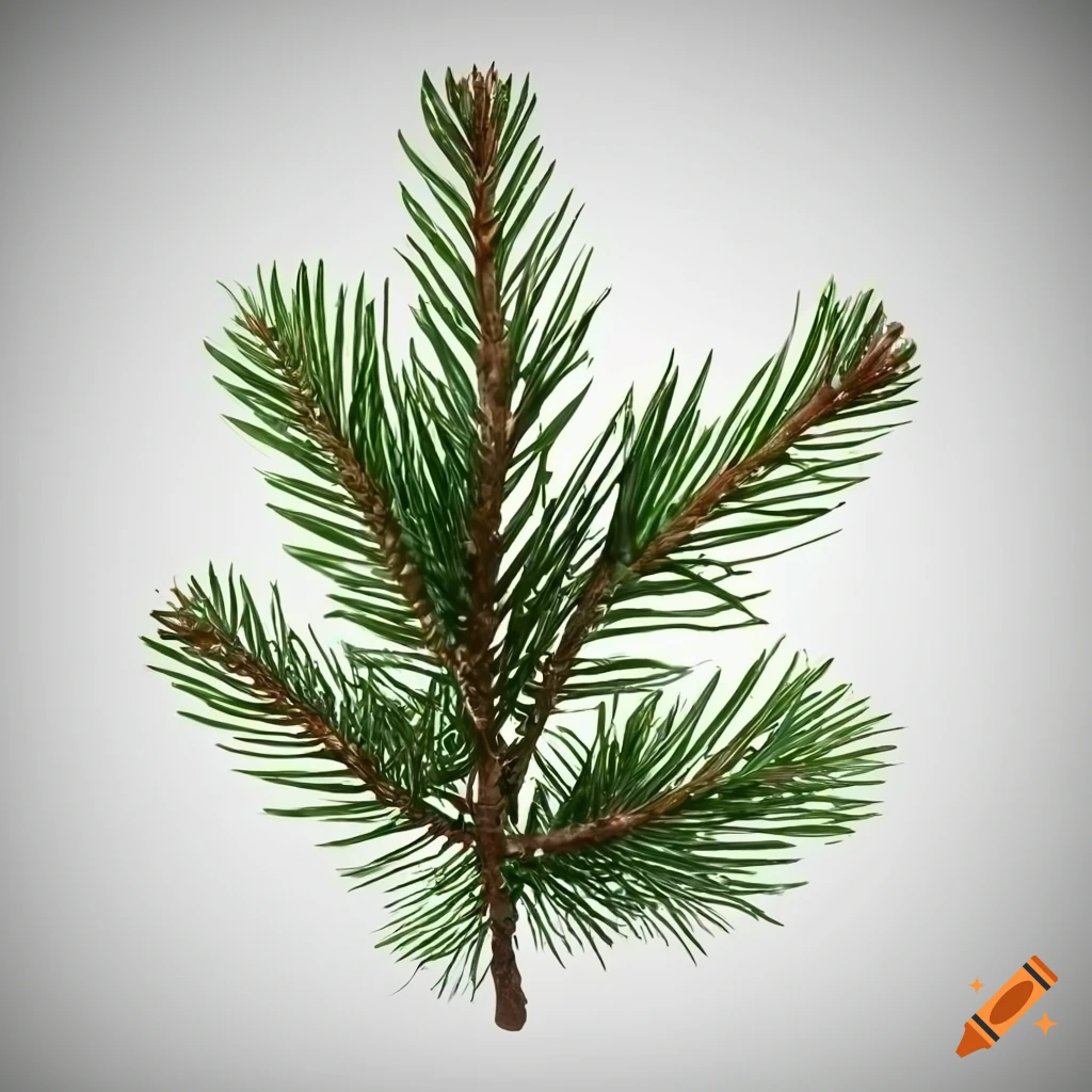 Realistic single pine branch on Craiyon