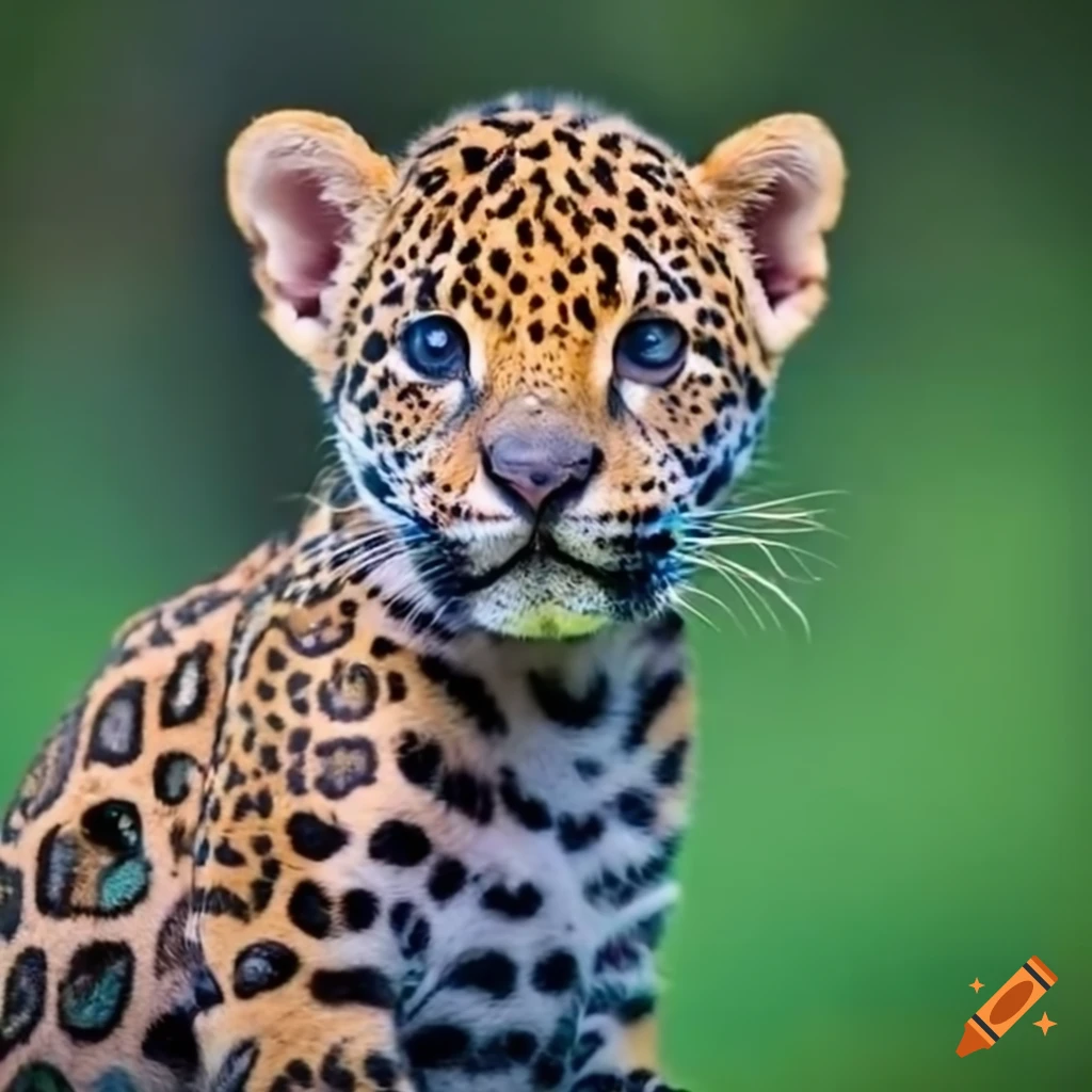 Cute baby jaguar in a jacksonville jaguars jersey on Craiyon