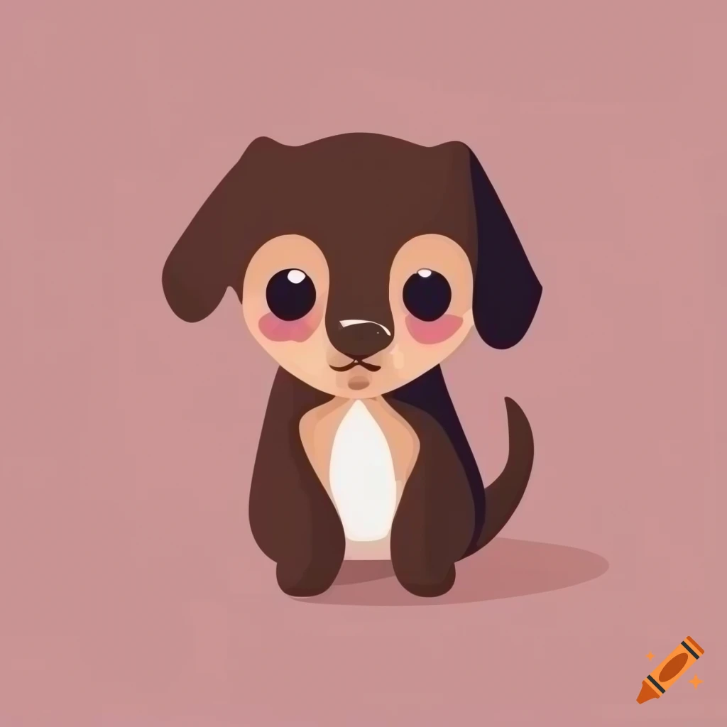 Cute puppy in simple vector art style on Craiyon