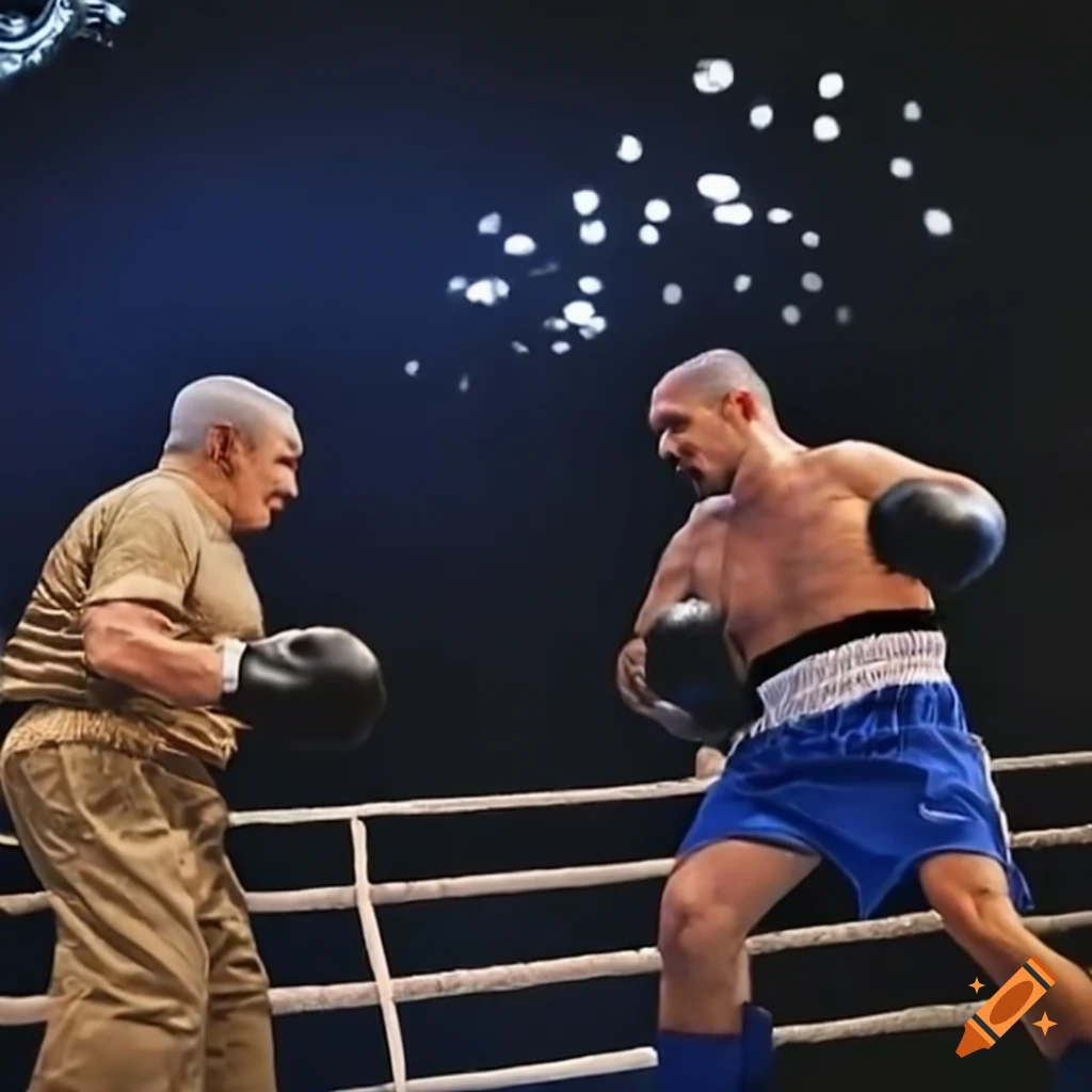 Two political figures boxing on Craiyon