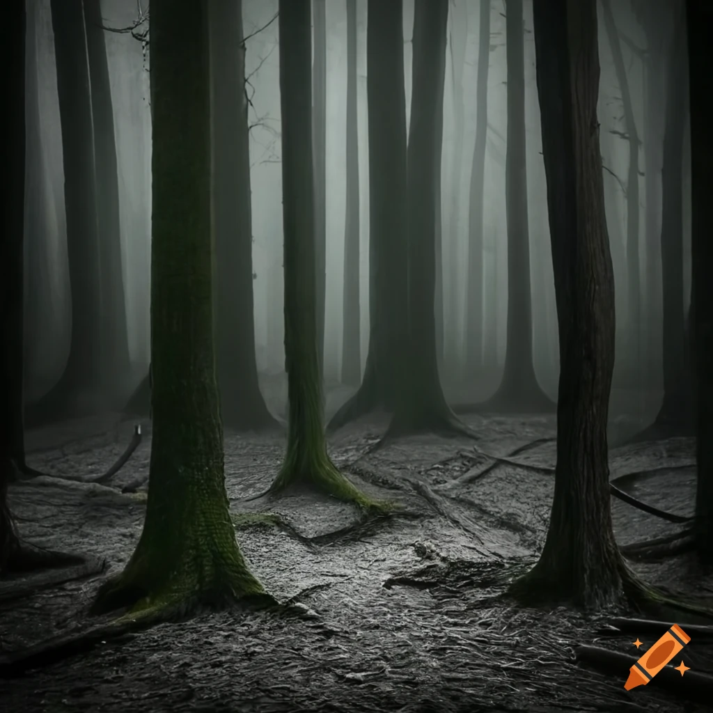 Lost in a dark forest on Craiyon