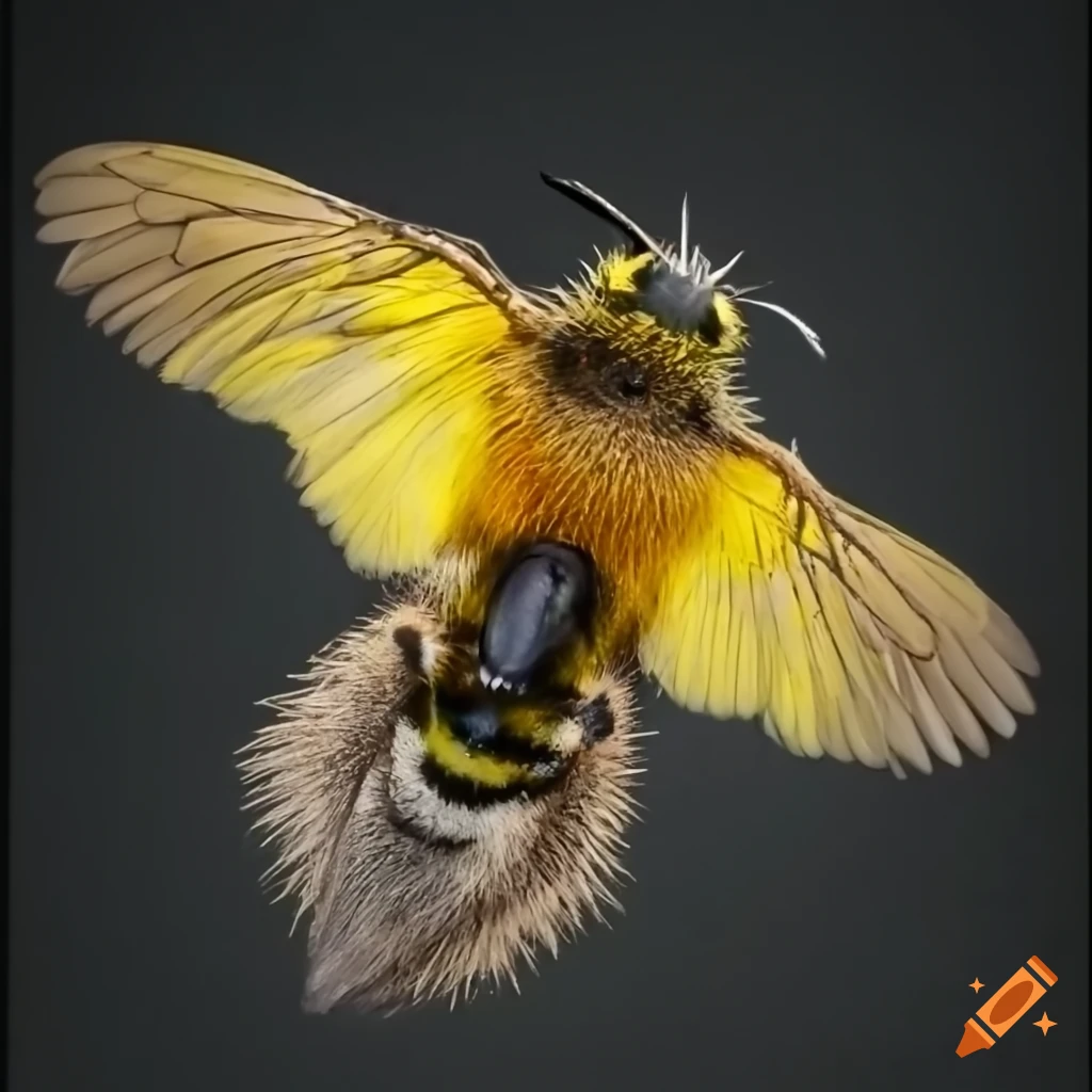 Chimera bee and capybara with wings on Craiyon